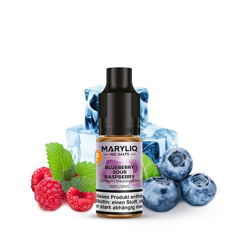 MARYLIQ Blueberry Sour Raspberry Liquid Nikotinsalz Lost Mar